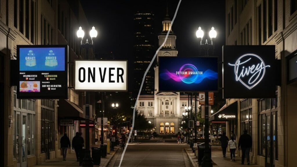 Digital vs. Static Signs: Houston Business Sign Showdown